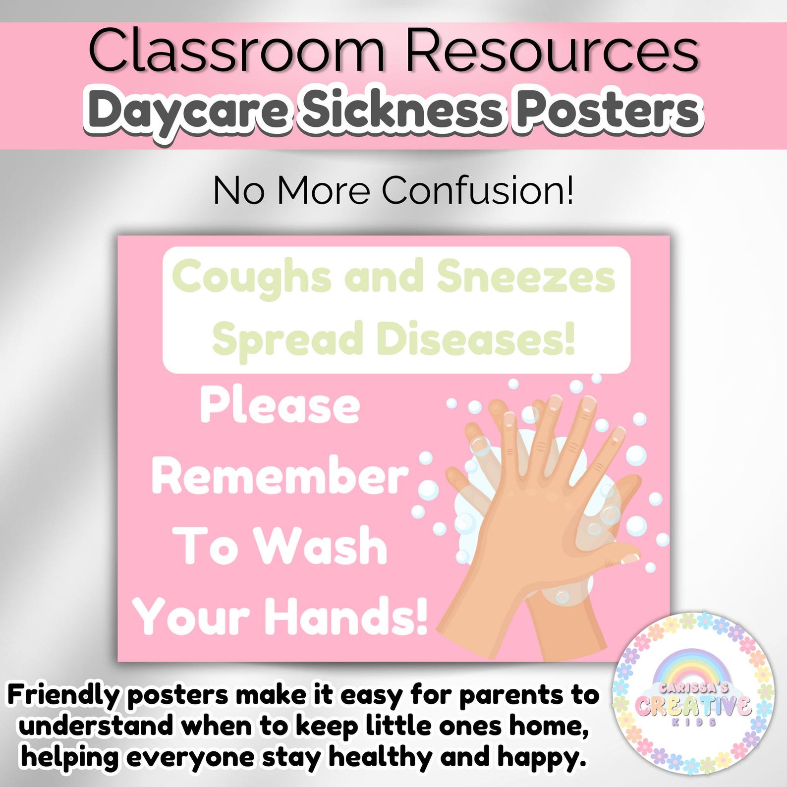 Daycare Sickness Posters | Sick Policy Posters to Help Keep Your Space ...