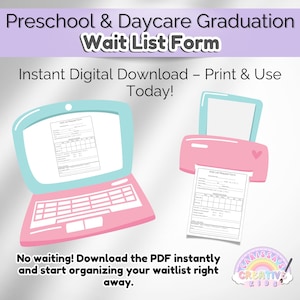 Daycare Waitlist Forms Template | Preschool Classroom Management ...