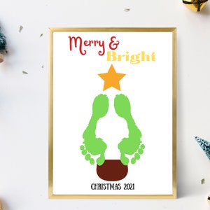 Christmas Craft Keepsake Handprint/ Footprint Art Daycare - Etsy