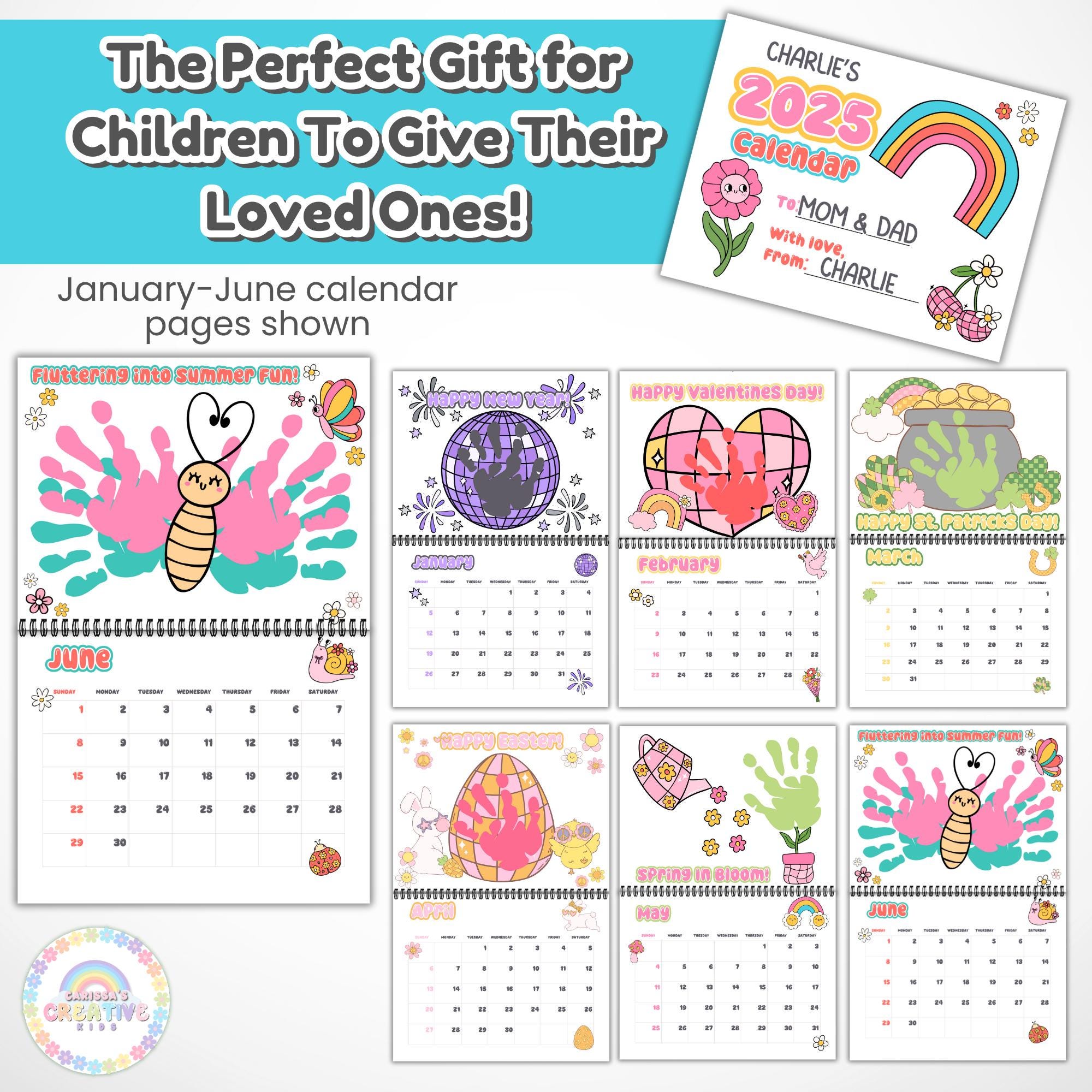 2026 Handprint Calendar | Printable Keepsake Art | Perfect Gift for ...