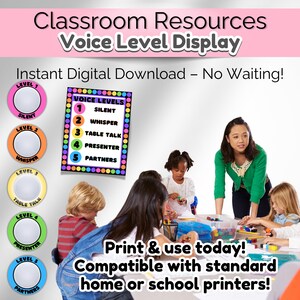 Classroom Voice Level Poster | Classroom Noise Management | Classroom ...