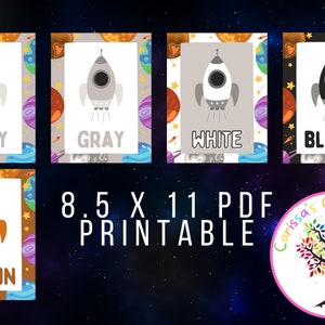 Space Color Posters Solar System Classroom Playroom Art Perfect for ...