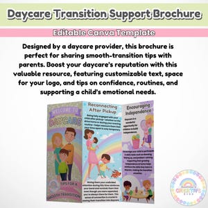 Daycare Essentials Editable Brochure Template With Tips and Tricks for ...