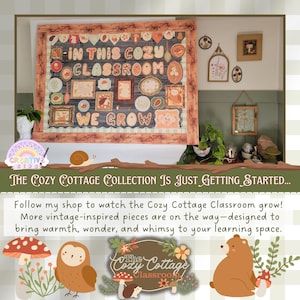 Cozy Cottage Classroom Printable Bulletin Board Kit | Cottagecore ...