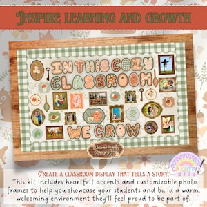 Cozy Cottage Classroom Printable Bulletin Board Kit | Cottagecore ...