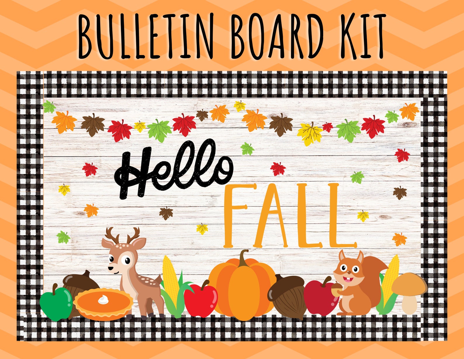Fall Classroom Bulletin Board Cute Halloween Class Decor Autumn Daycare ...