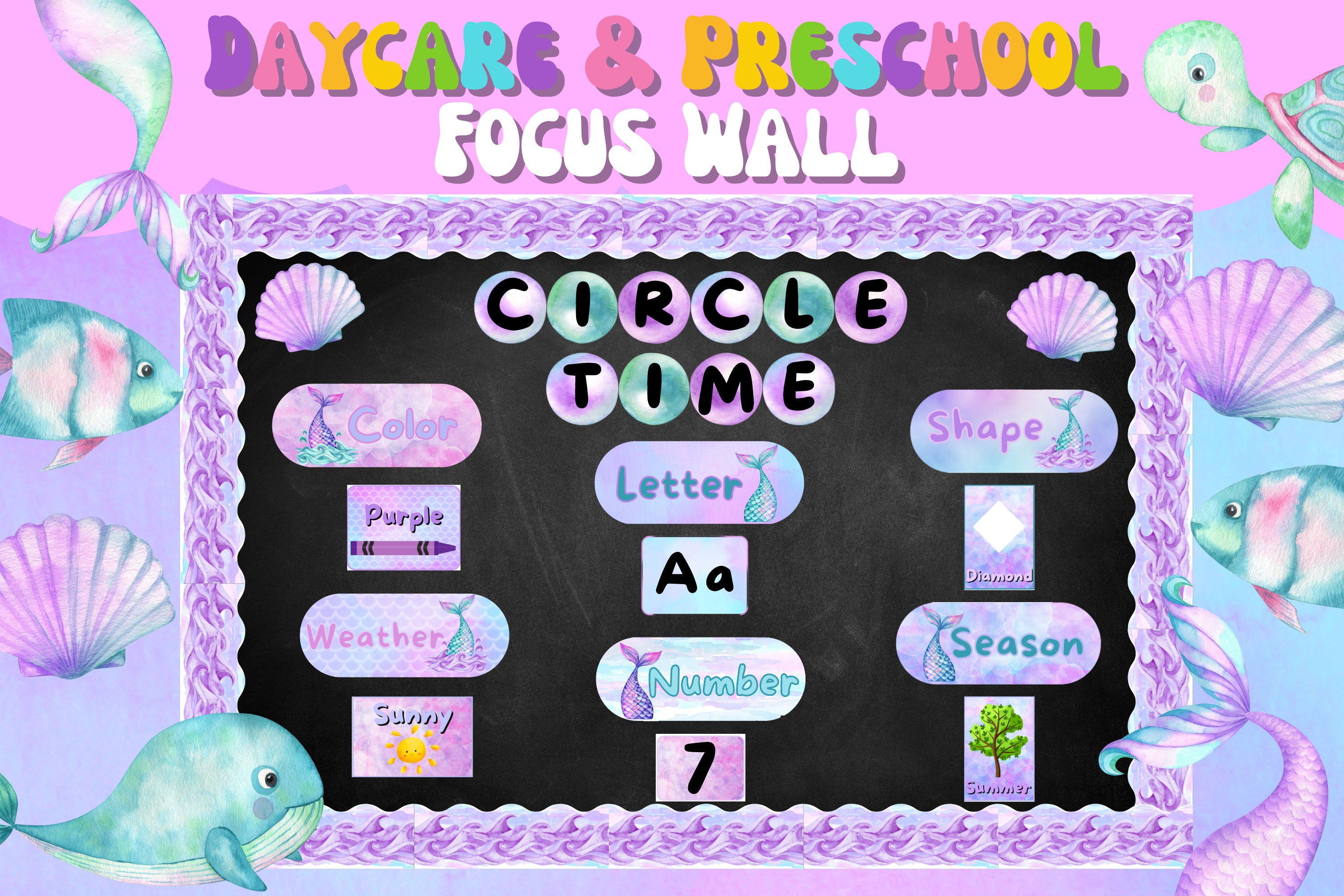 Circle Time Board Daycare Learning Preschool Homeschool Focus Board ...