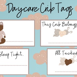 Daycare Crib Name Tags Name Tags for Nursery Preschool - Etsy