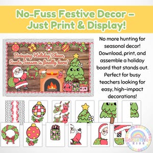 Retro Christmas Bulletin Board Kit! Holiday Classroom Decor for Your ...