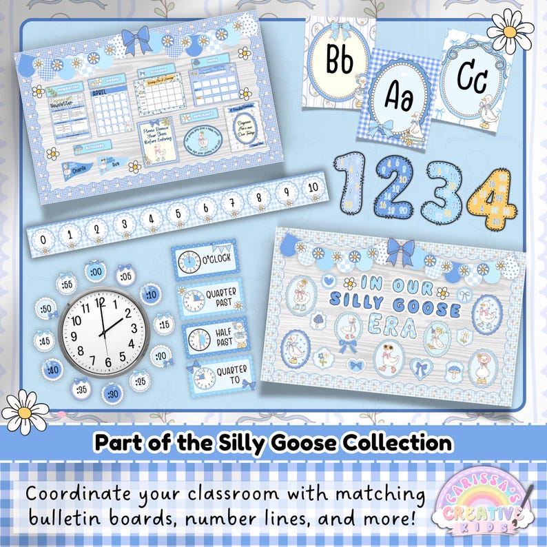 Editable Flip Calendar | Classroom Decor Silly Goose Theme | Daily Date ...