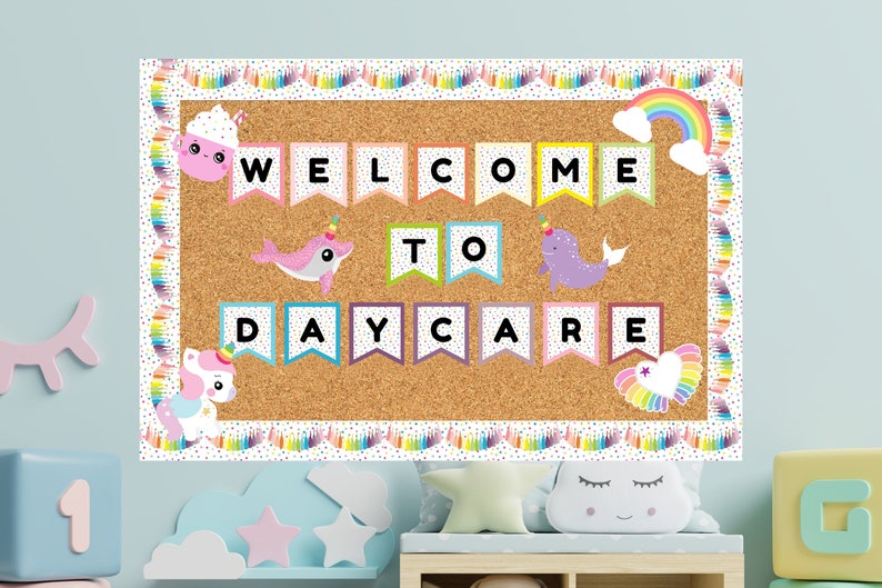Welcome to Daycare | Nursery Decoration | Bulletin Board | Childcare ...