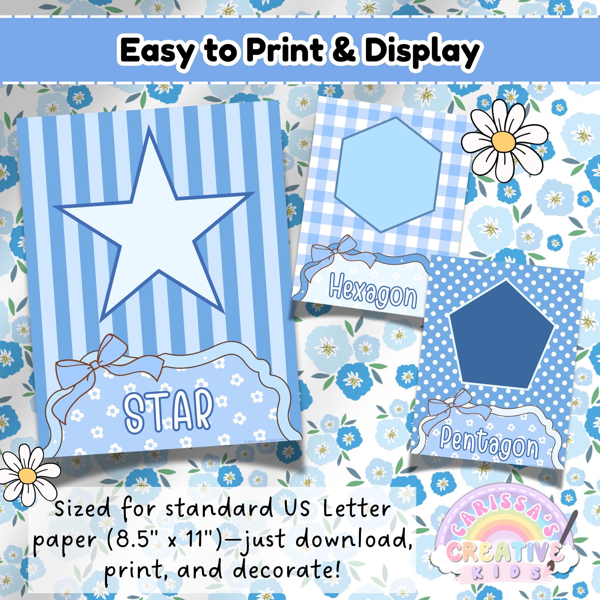 Printable Shape Posters | Silly Goose Classroom Decor | Educational ...