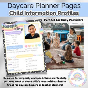 Student Information Sheets | Child Emergency Contact Form | Planner ...