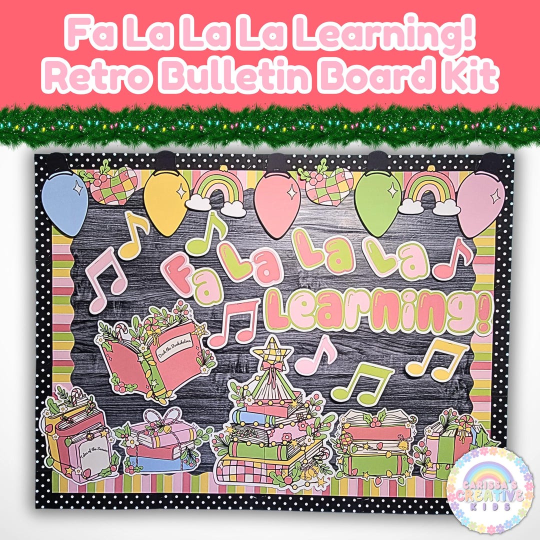 Retro Christmas Bulletin Board Kit! Holiday Classroom Decor for Your ...