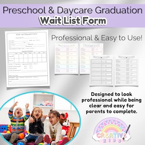 Daycare Waitlist Forms Template | Preschool Classroom Management ...