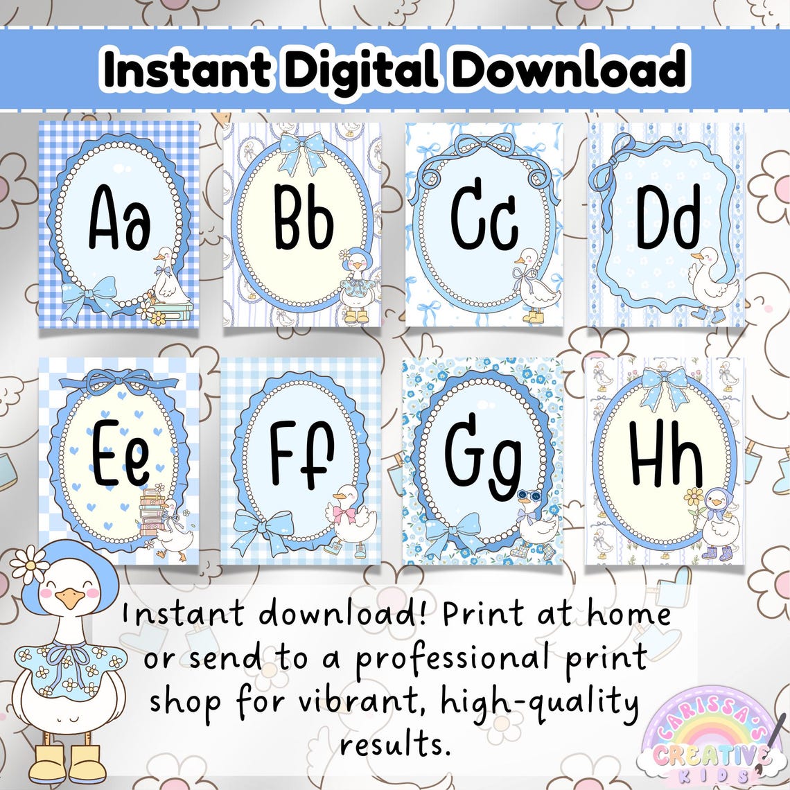 Classroom Alphabet Posters | ABC Playroom Prints Wall Decor | Daycare ...