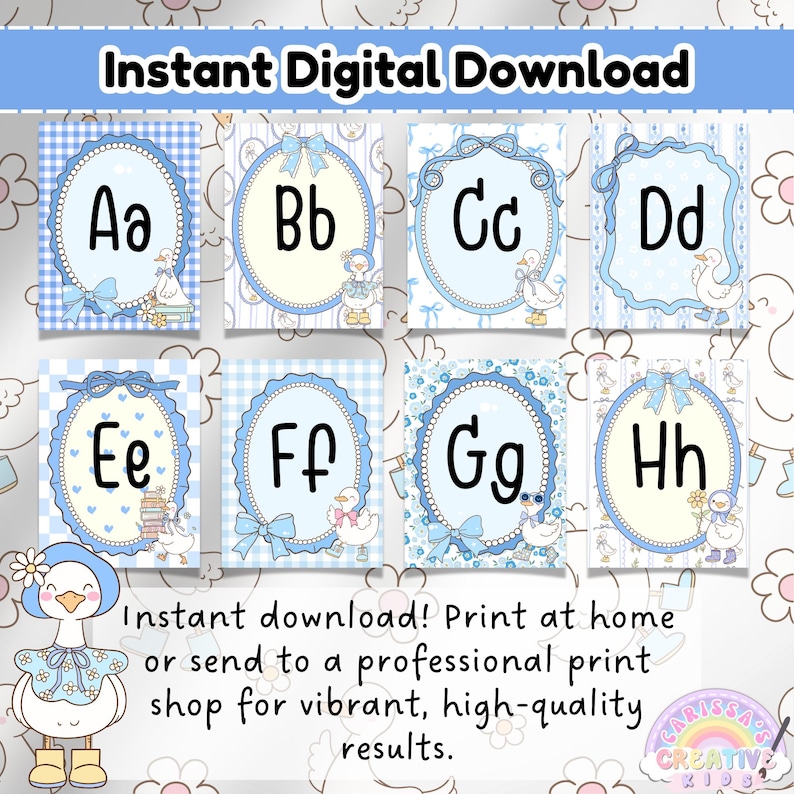 Classroom Alphabet Posters | ABC Playroom Prints Wall Decor | Daycare ...