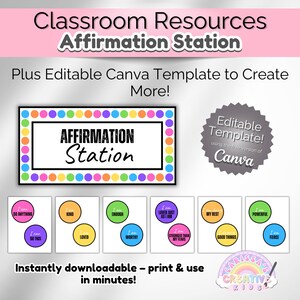 Affirmation Station | Classroom Decor | Daycare Printable | Preschool ...