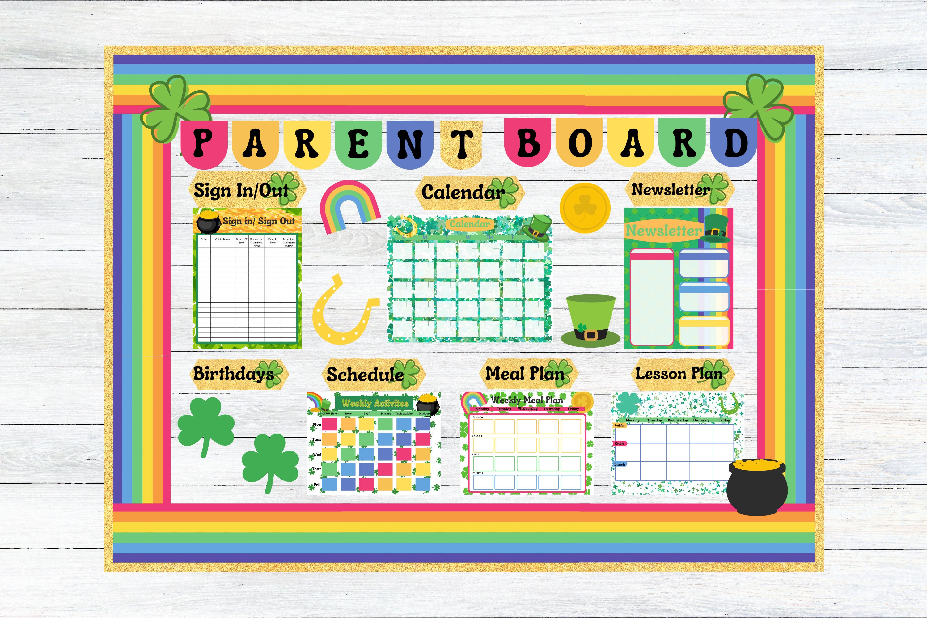 Daycare Parent Board| Childcare Information Bulletin Board Templates ...