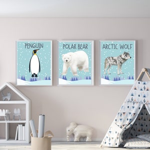 Arctic Animal Educational Posters Daycare Preschool Curriculum Playroom ...