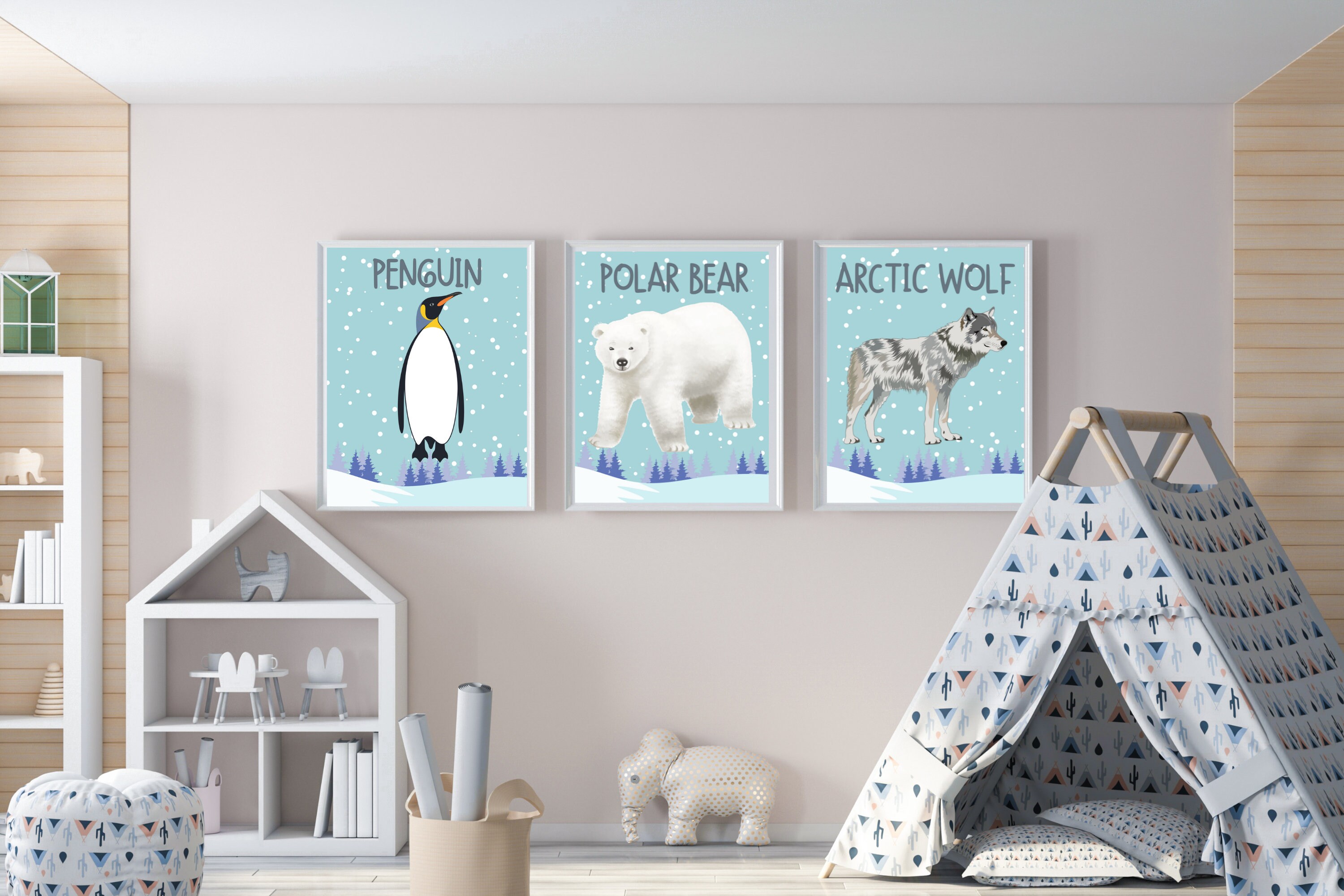 Arctic Animal Educational Posters Daycare Preschool - Etsy