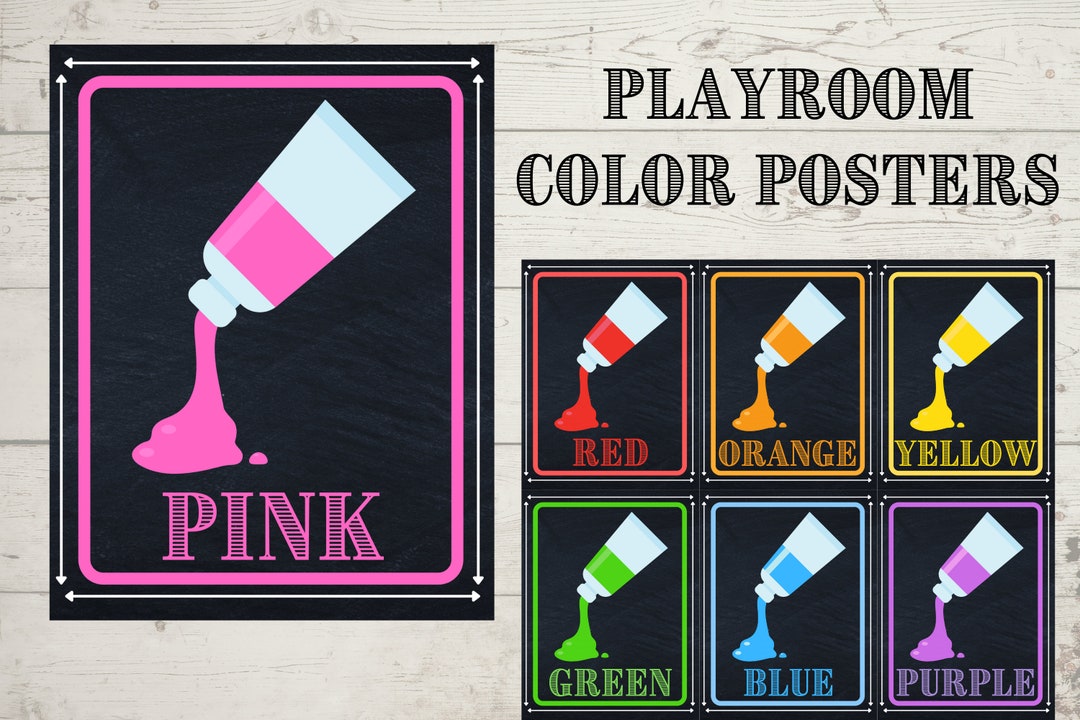Color Posters for Classroom or Playroom Wall | Perfect for Daycare or ...