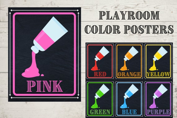 Color Posters for Classroom or Playroom Wall Perfect for | Etsy