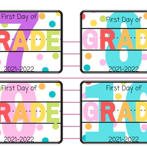 Back to School Printable Signs for 2021 First Day of School Pictures ...