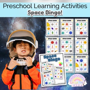Preschool Outer Space Bingo Game! Practice Fine Motor Skills in a ...