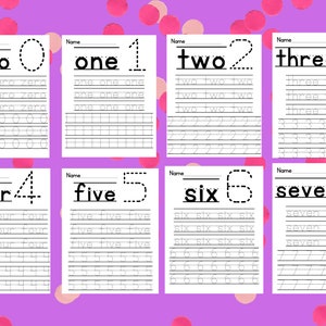 Number Practice Sheets for Preschool | Daycare | Homeschool | Writing ...