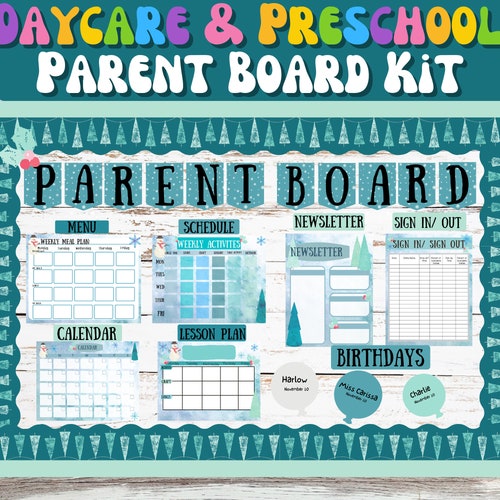 Daycare Parent Board Childcare Information Bulletin Board - Etsy