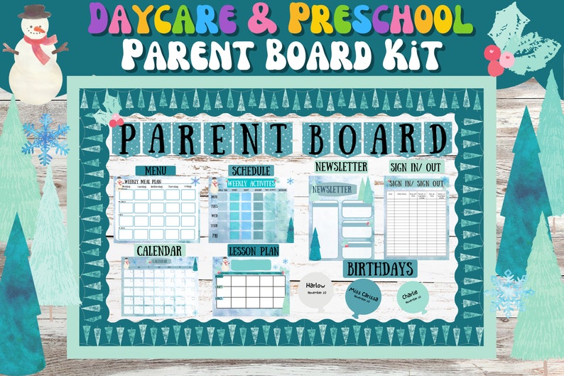 Parent Information Board for School Daycare Preschool Home - Etsy
