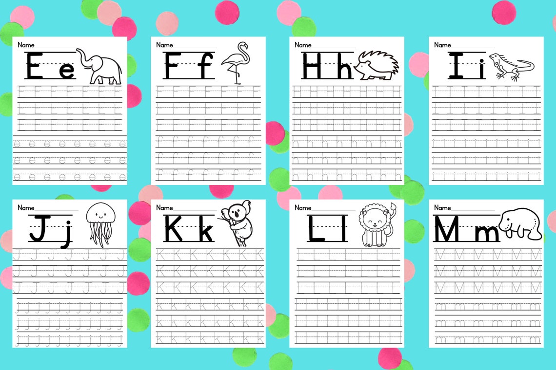 Writing Alphabet Work Sheets | Writing Practice Sheets | Preschool ...