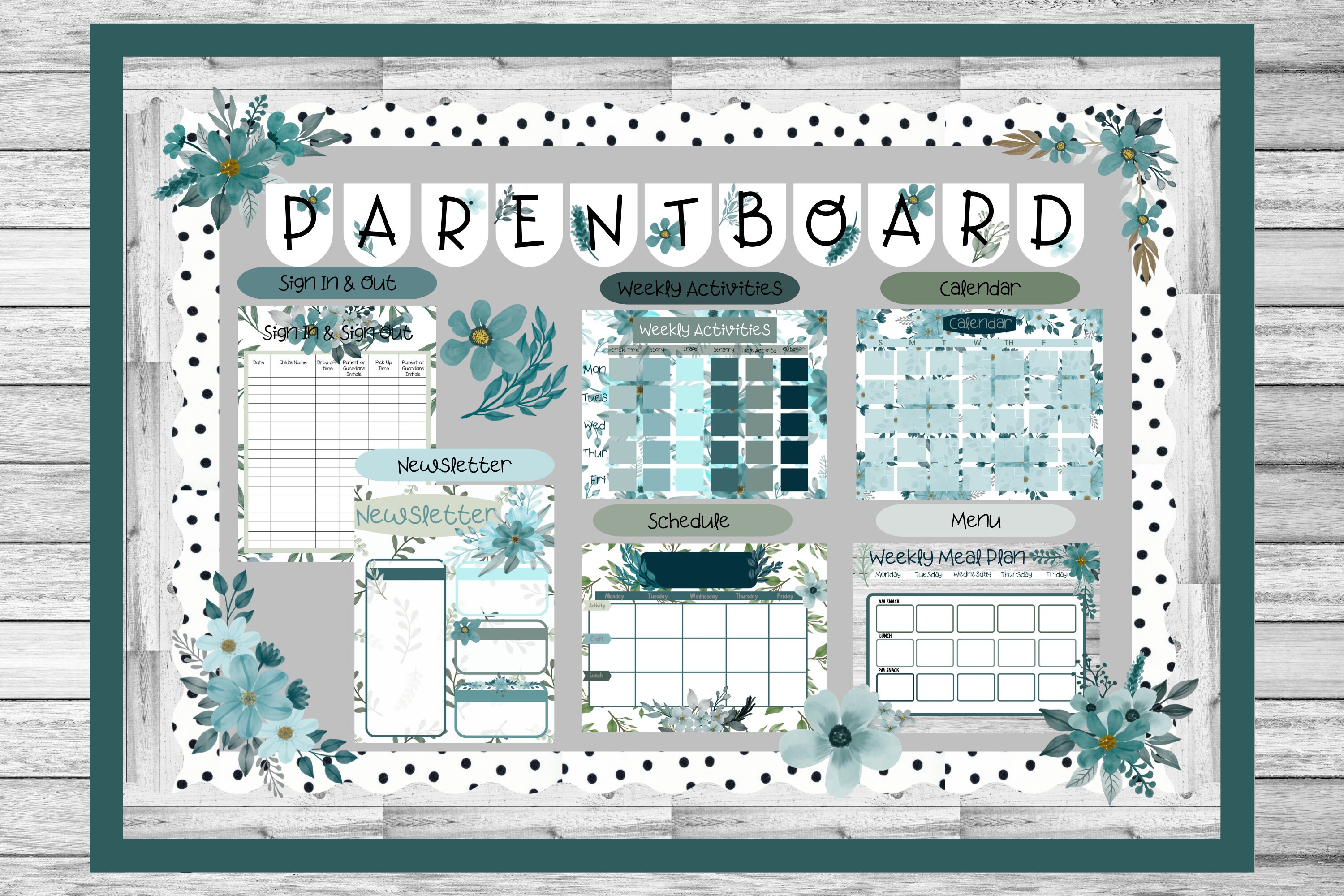 Daycare Parent Board Childcare Information Bulletin Board - Etsy