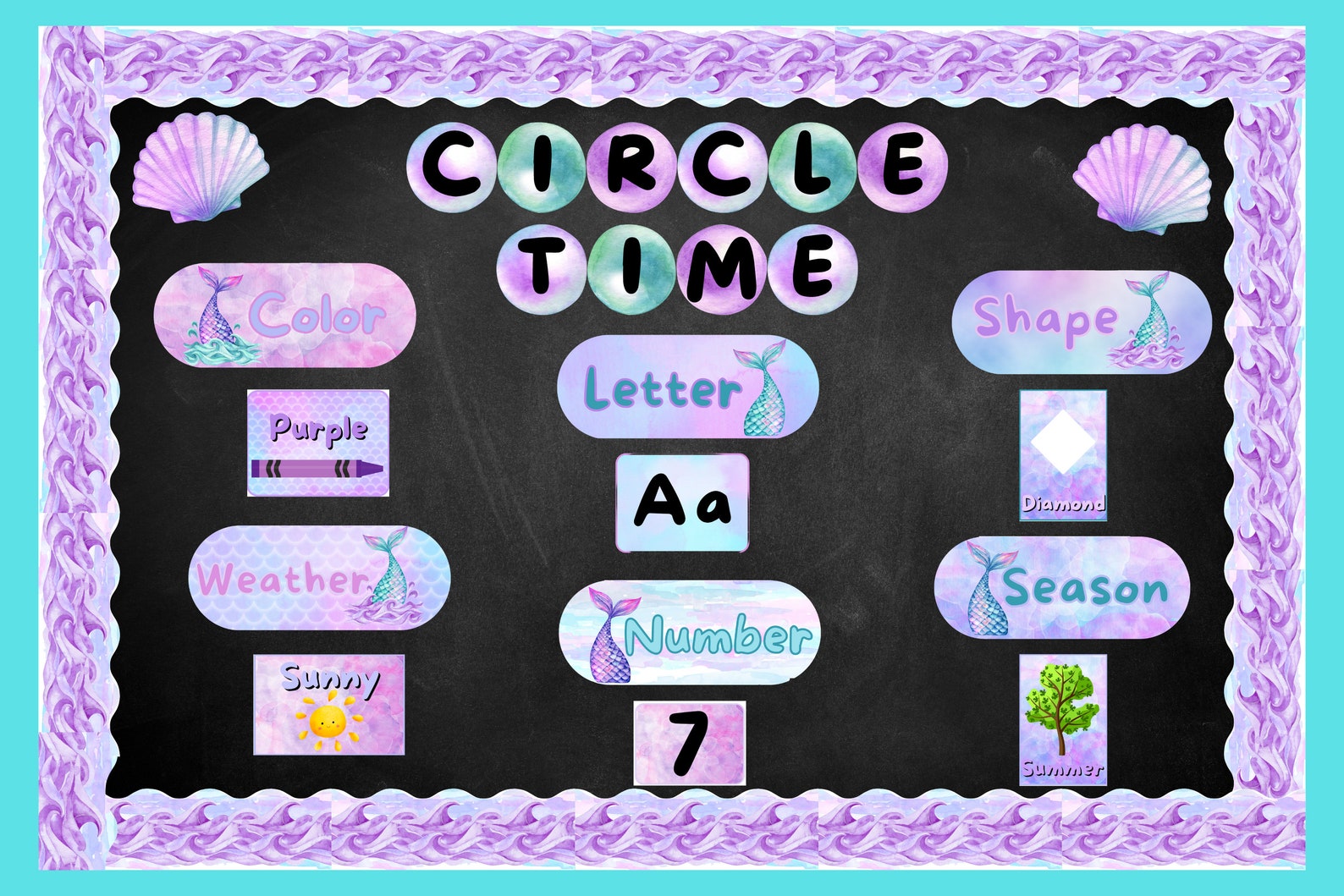 Circle Time Board Daycare Learning Preschool Homeschool Focus Board ...