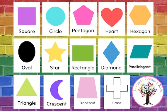 Simple Design Shape Posters Preschool or Daycare Playroom - Etsy