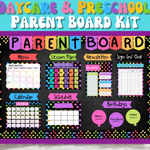 Daycare Parent Board Childcare Information Bulletin Board - Etsy