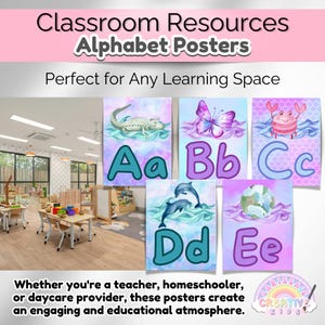 Under the Sea Alphabet Posters Preschool Classroom Decor | Mermaid ...