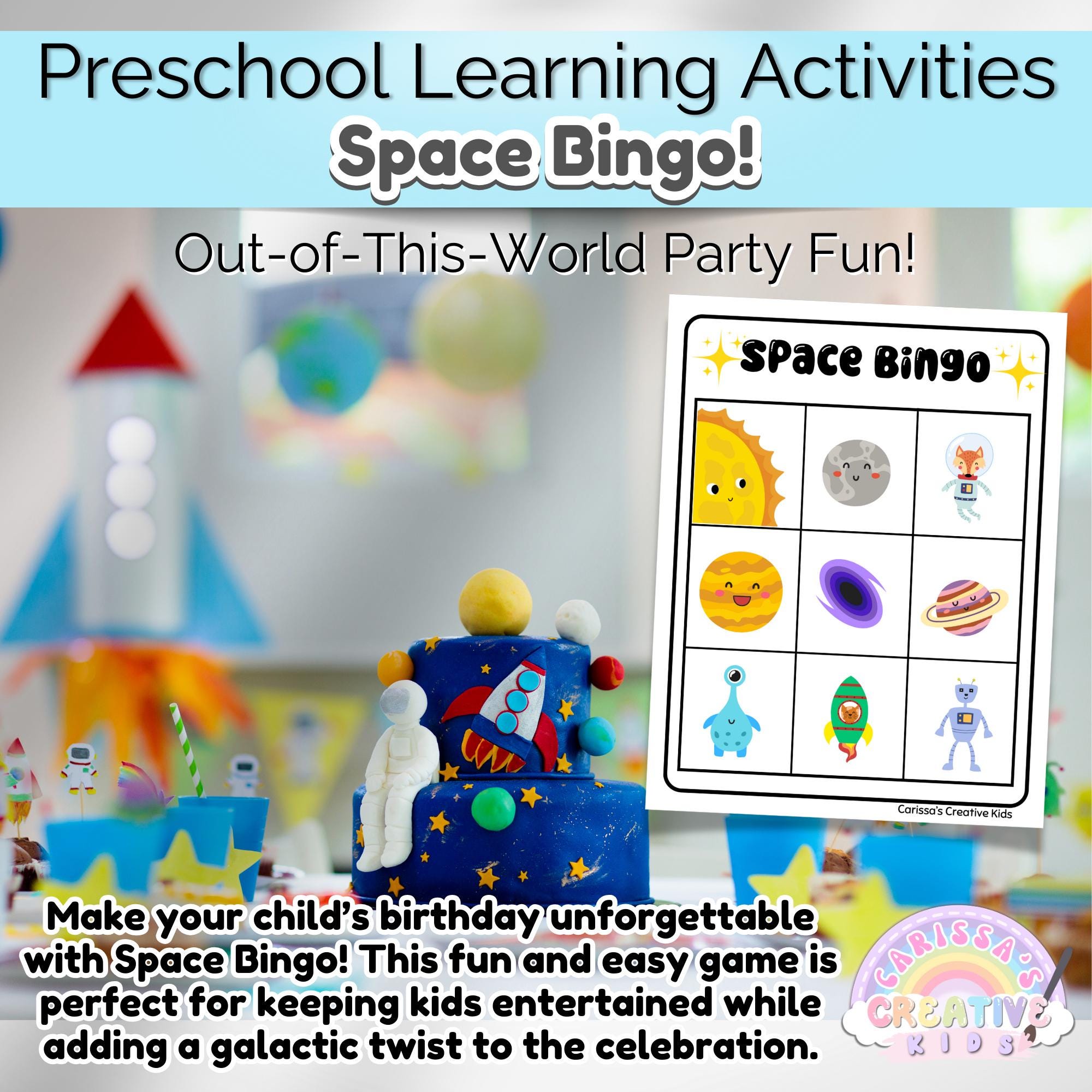 Preschool Outer Space Bingo Game! Practice Fine Motor Skills in a ...