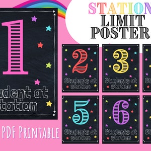 Classroom Station Limit Signs Station Posters Students at Station Limit ...