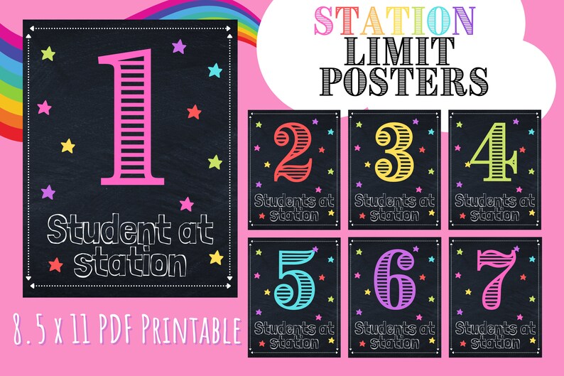 Classroom Station Limit Signs Station Posters Students at Station Limit ...