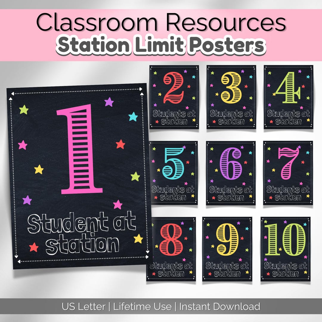 Classroom Center Station Limit Posters | Students at Station Limit ...