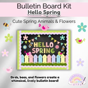 Hello Spring Bulletin Board Kit | Preschool Classroom Decor | Daycare ...