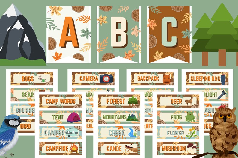 Daycare Theme Pack Let's Go Camping Dramatic Play - Etsy