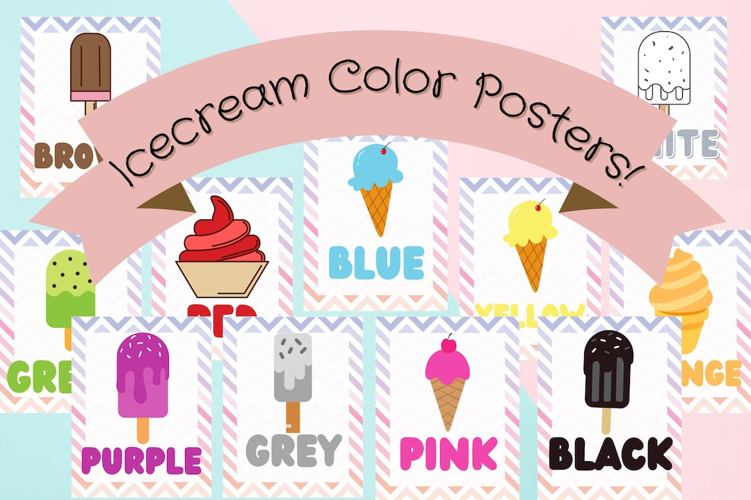Ice Cream Themed Playroom, Daycare, Classroom Wall Art | Digital Print ...