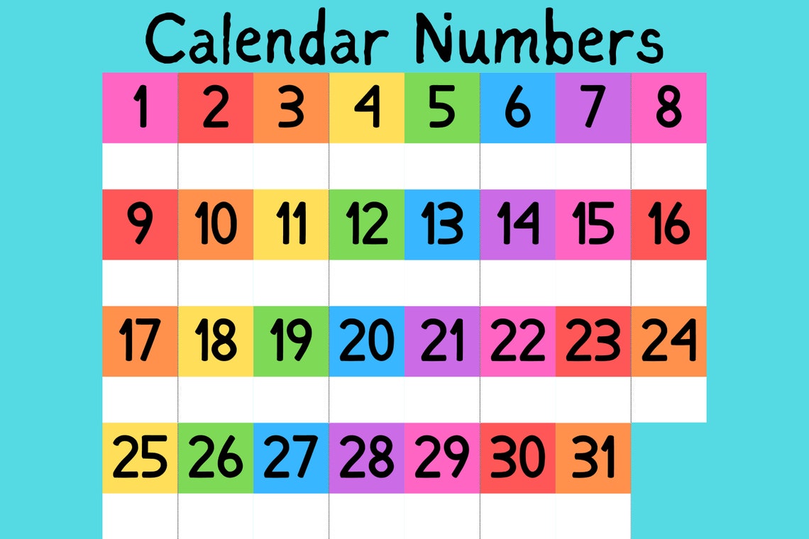 Daycare or Preschool Linear Calendar | Prek Calendar | Printable PDF ...