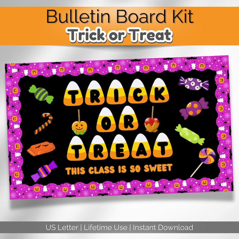Halloween Classroom Bulletin Board | Cute Halloween Class Decor ...