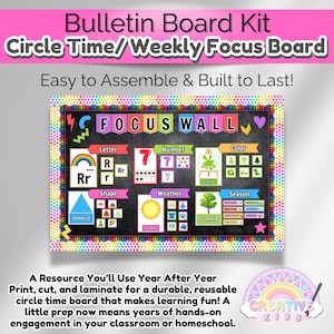 Daycare Circle Time Board | Preschool Focus Wall | Homeschool Bulletin ...