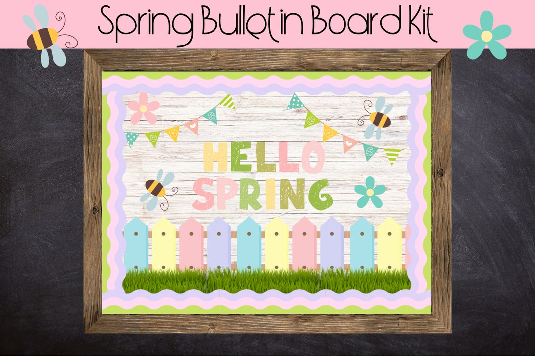 Hello Spring Bulletin Board Kit Classroom Decor Daycare Preschool ...