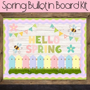 Hello Spring Bulletin Board Kit Classroom Decor Daycare | Etsy